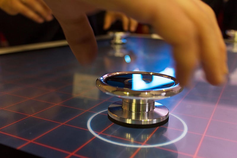 Object recognition for large touch screens